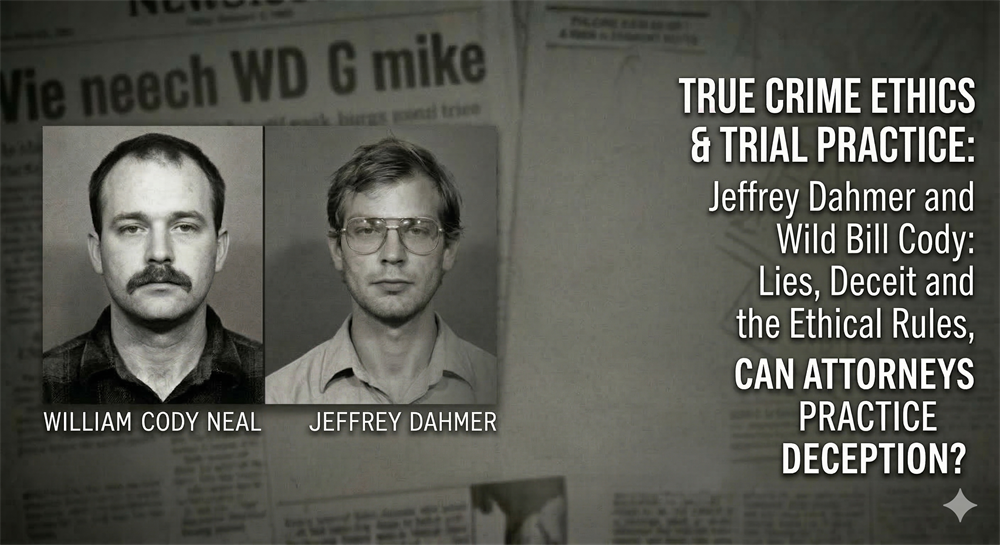 True Crime Ethics & Trial Practice: Jeffrey Dahmer and Wild Bill Cody ...